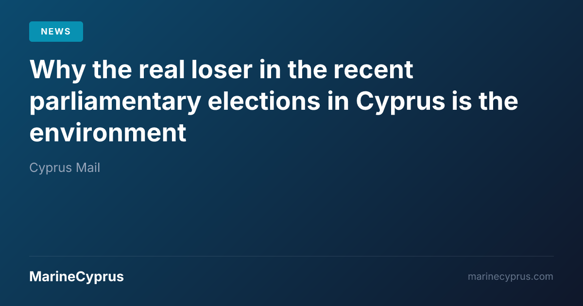 Cyprus Election Results: Impact on Green Maritime Policy | MarineCyprus